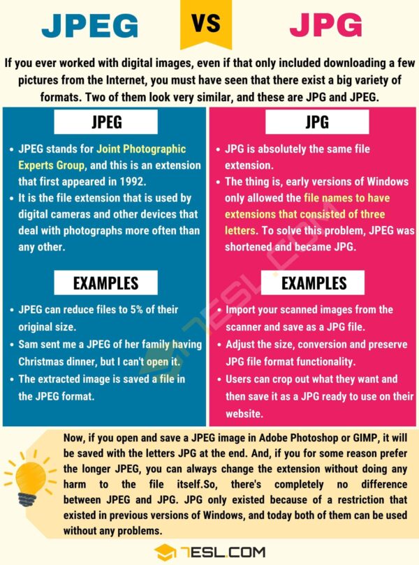 JPG vs JPEG Explained: File Size, Quality, Speed & Best Use